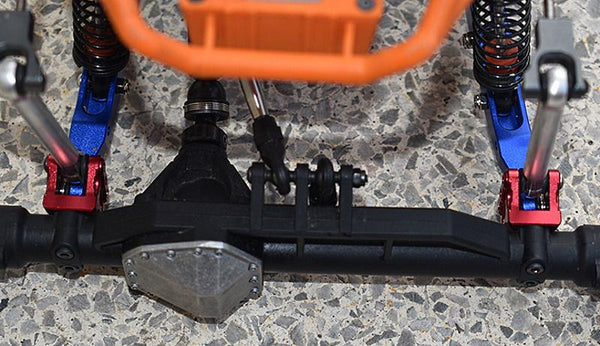 Axial 1/10 RBX10 Ryft 4WD Rock Bouncer Aluminum Front & Rear Axle Moun ...